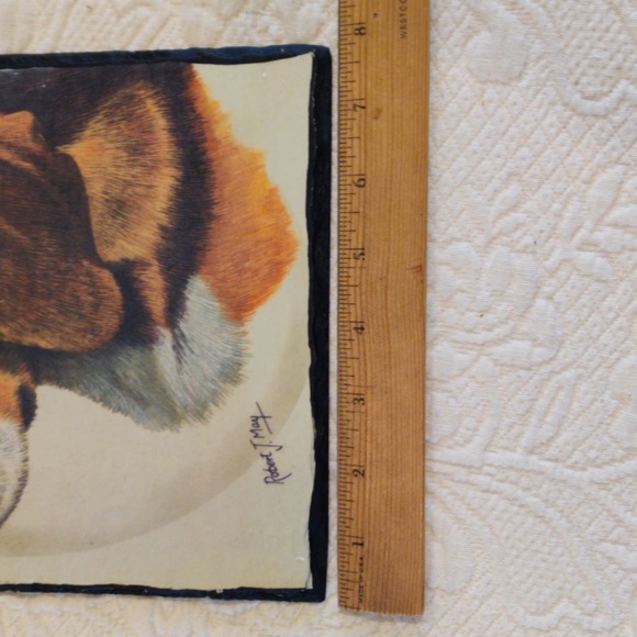 Evergreen Ent. | Dog | Beagle By Artist Robert J May Slate Wall Decor ...